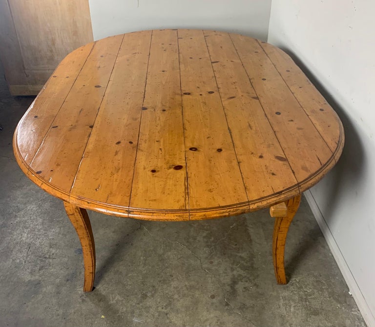 Oval French country Style Dining Table with Leaf by Guy Chaddock For ...