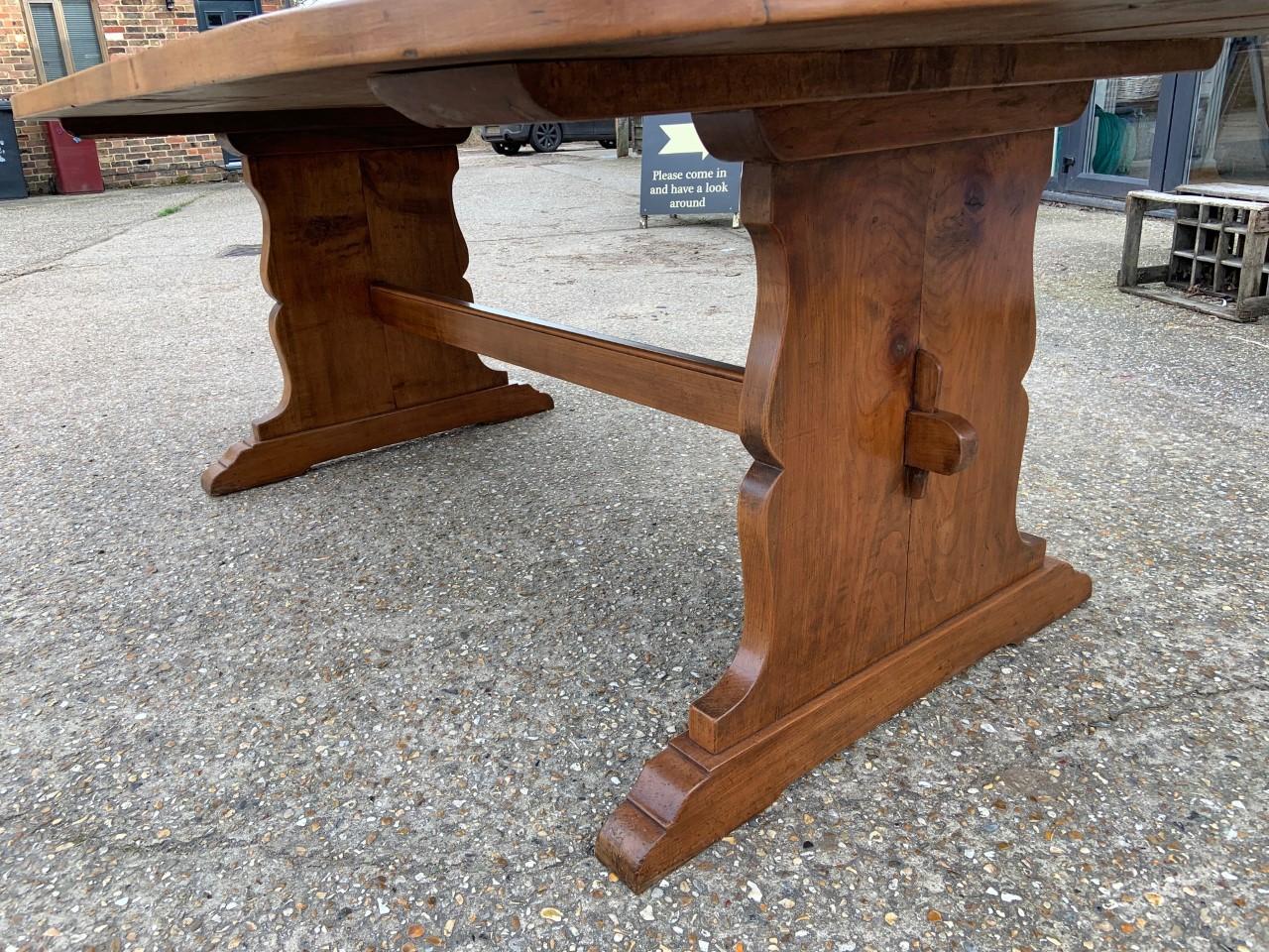 Oval Fruitwood Farmhouse Table at 1stDibs | oval farmhouse tables, oval ...