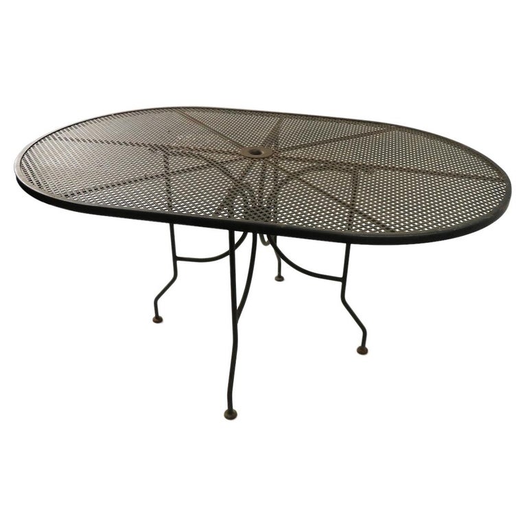 Oval Garden Table Attributed to Woodard at 1stDibs