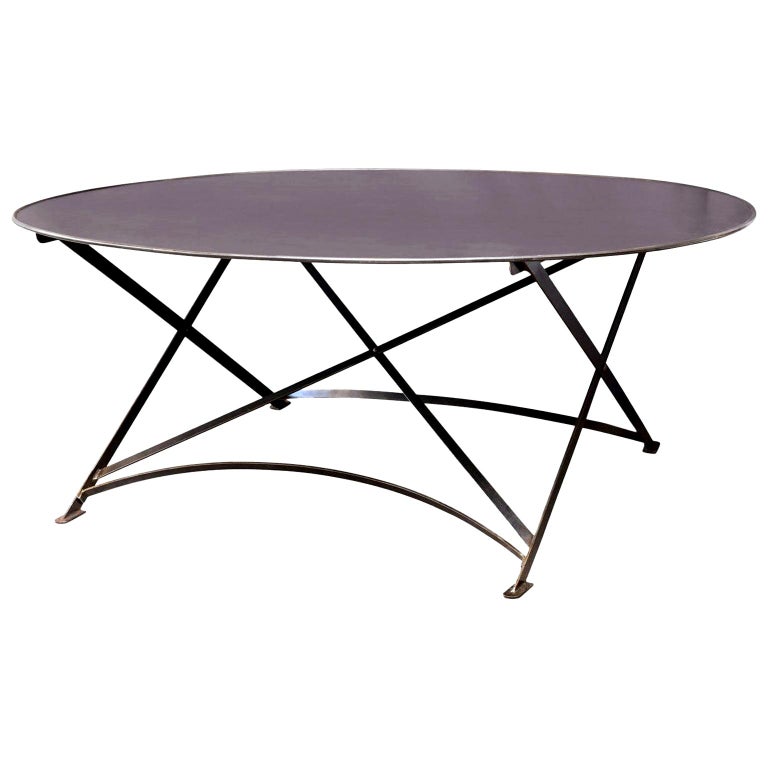 Oval Hand Forged Steel Table at 1stDibs
