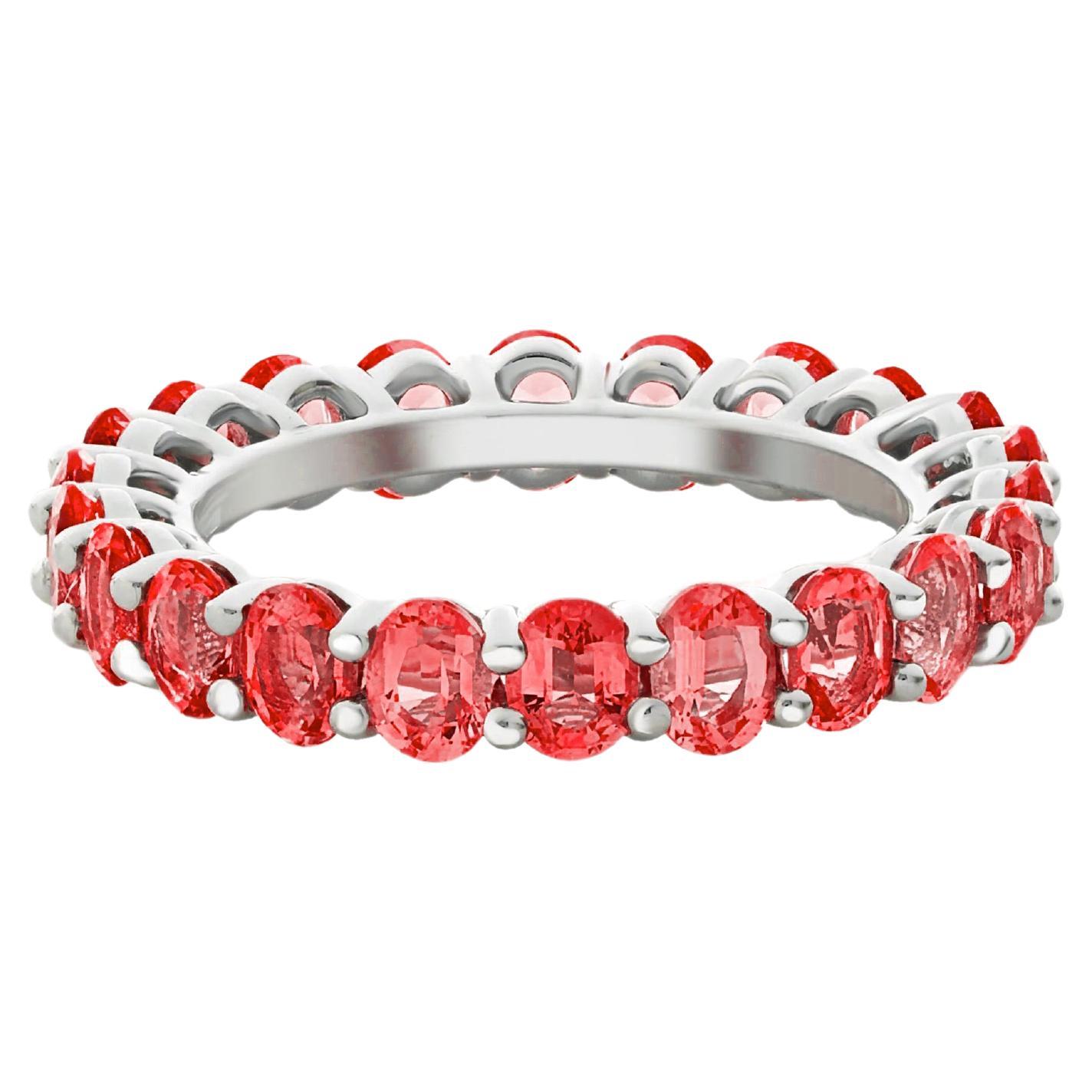 Customizable Oval Lab Topaz Full Eternity Wedding Band. For Sale at 1stDibs