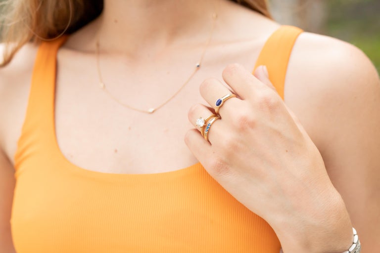 Customizable Oval Lapis Ring For Sale at 1stDibs