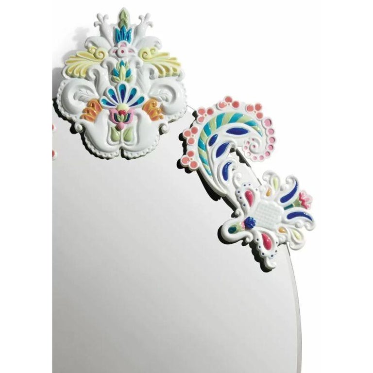 Oval Limited Edition Wall Mirror without Frame in Multicolor For Sale ...