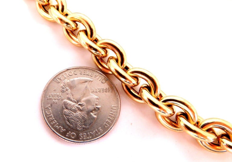 Oval Link Necklace 14kt 33 Grams For Sale at 1stDibs