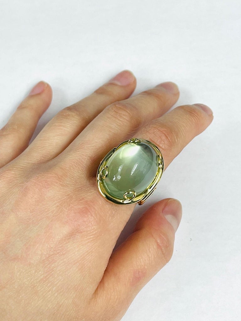 Customizable Oval Mango Moonstone Ring For Sale at 1stDibs