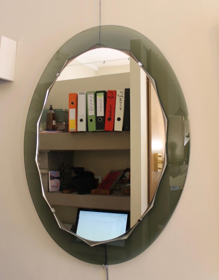Oval Mirror, Italian, 1970 For Sale at 1stDibs