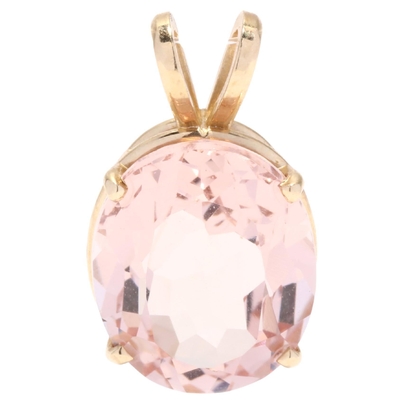 Pink Tourmaline Diamond Pendant Necklace, Pink Stone Necklace For Sale ...