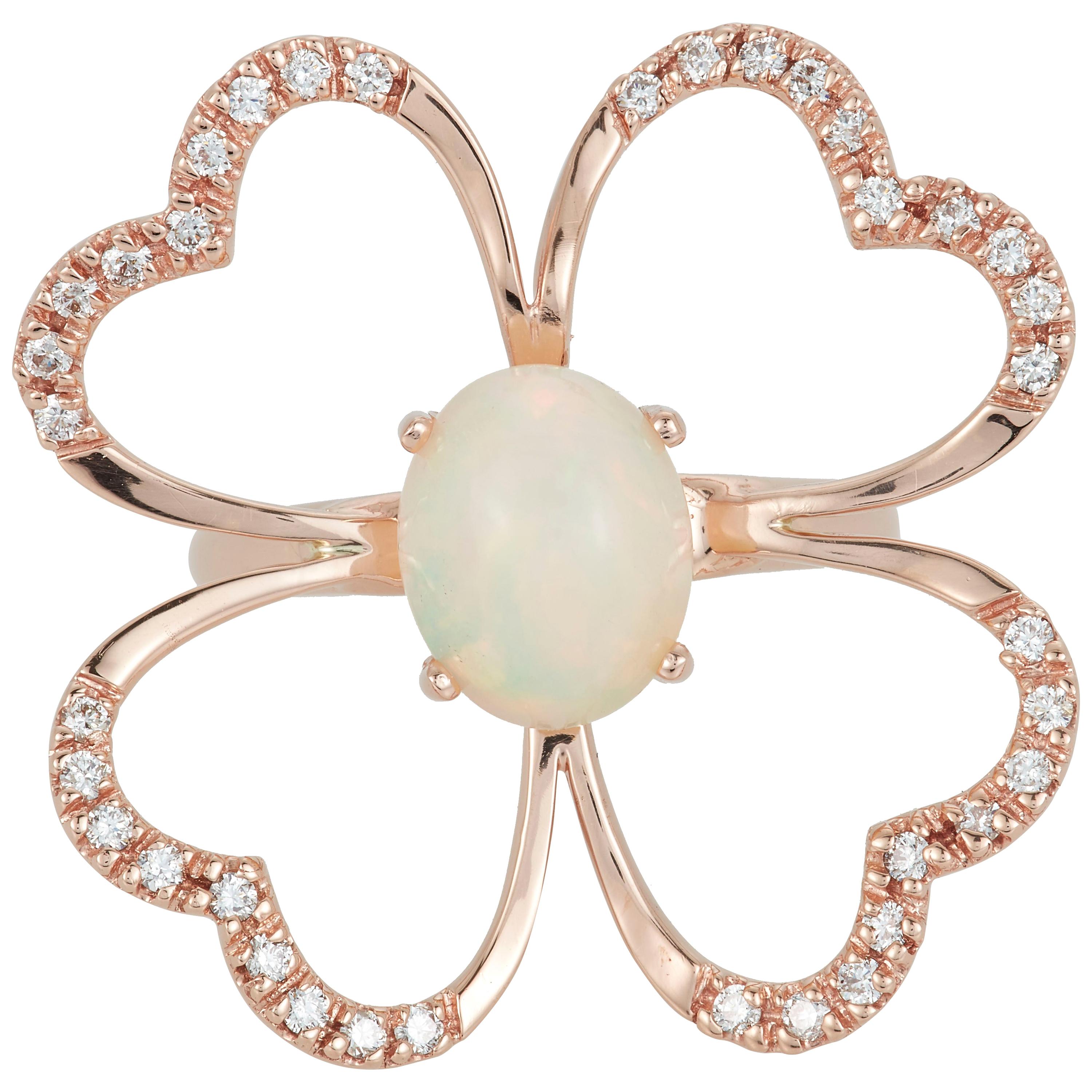 Vintage 14 Karat Gold Diamond Victorian Flower Floral Ring For Sale at ...