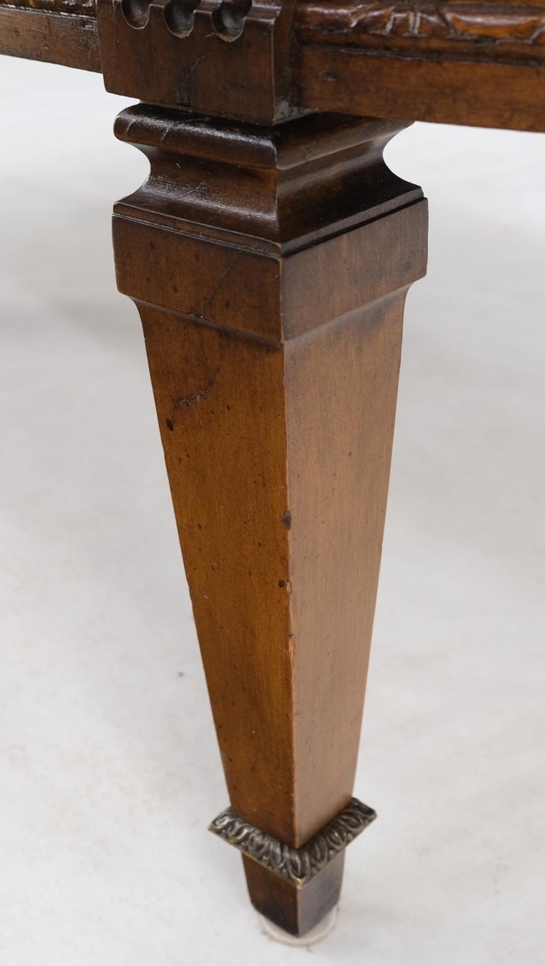 Oval Racetrack Shape Marble Top Mahogany Federal Style Coffee Table at ...