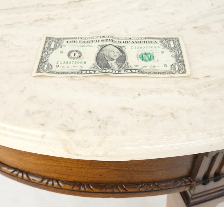 Oval Racetrack Shape Marble Top Mahogany Federal Style Coffee Table at ...