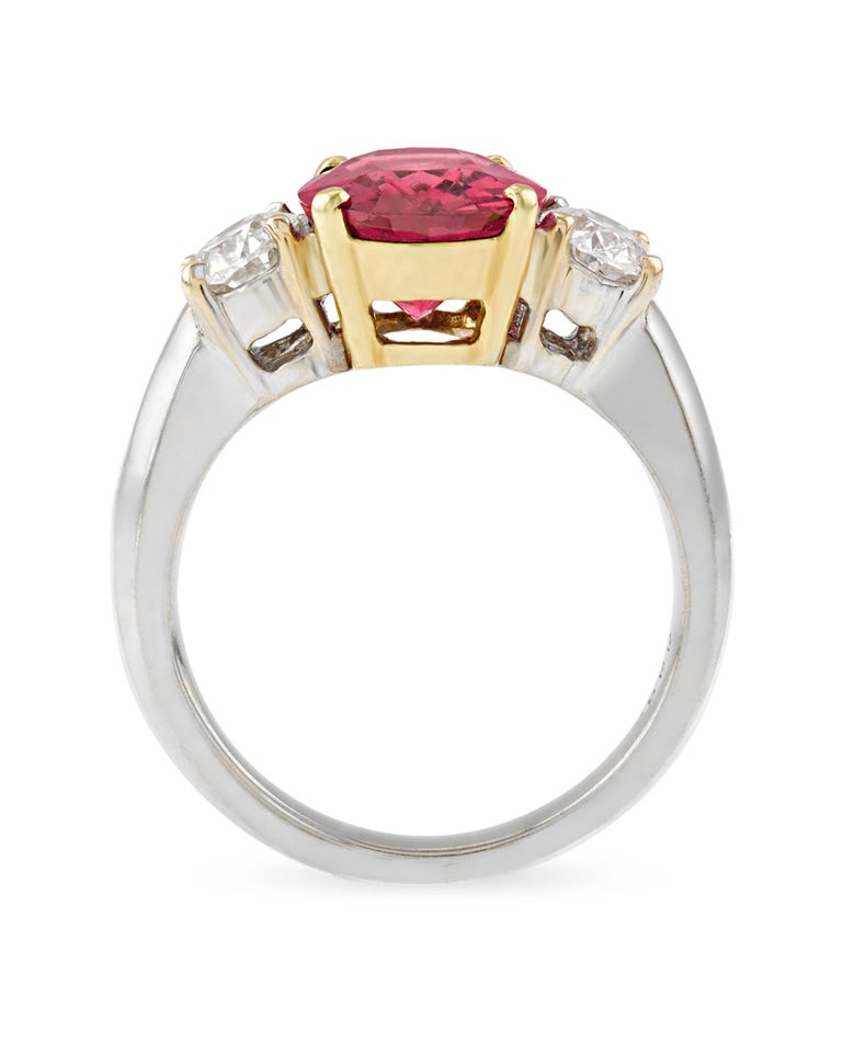 Oval Red Spinel Ring, 3.76 Carat at 1stDibs | red spinel rings for sale