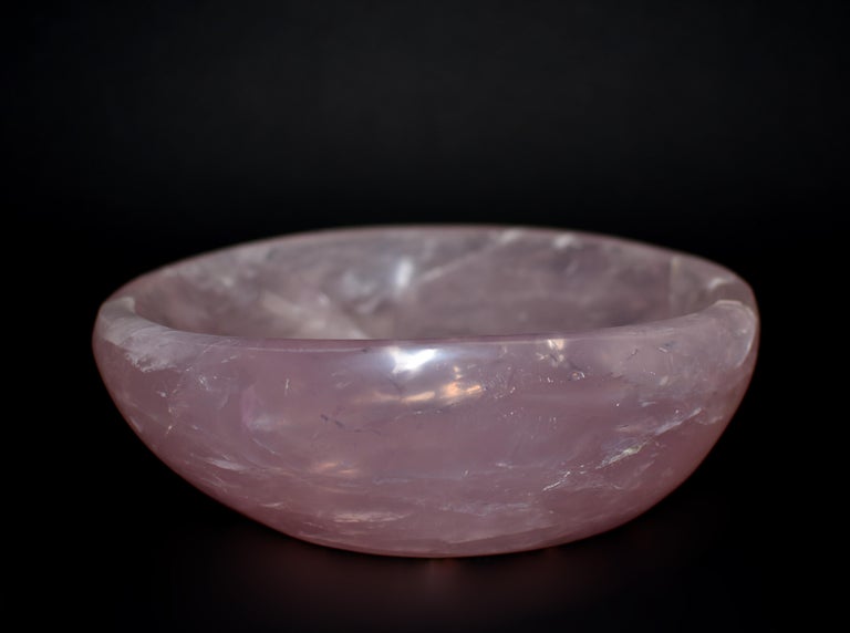 Oval Rose Quartz Bowl 5 lb For Sale at 1stDibs
