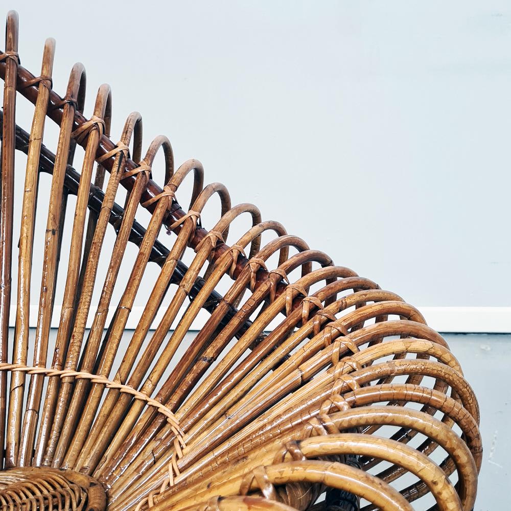 Oval-Shaped Rattan Armchair in the Manner of Franco Albini, 1960s at ...