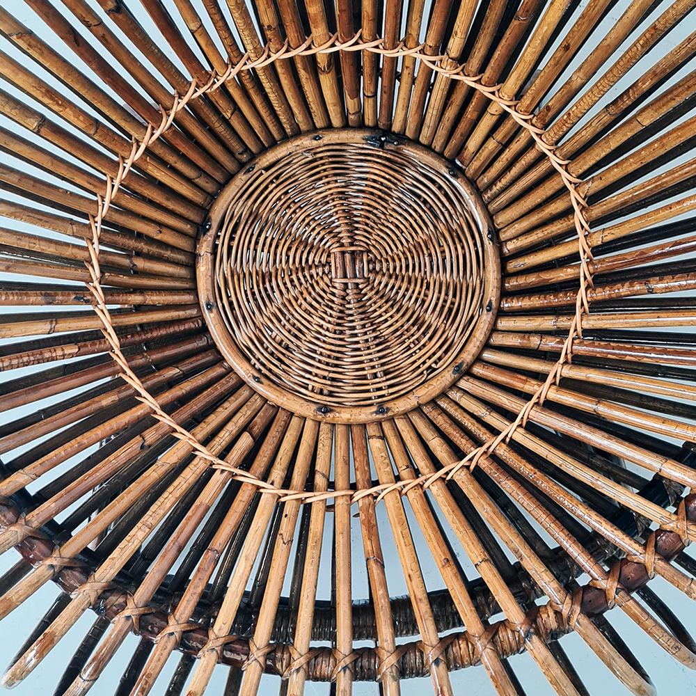 Oval-Shaped Rattan Armchair in the Manner of Franco Albini, 1960s at ...