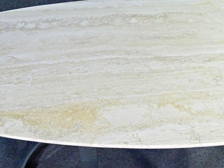 Oval Stone Top Dining Table at 1stDibs | oval stone dining table ...