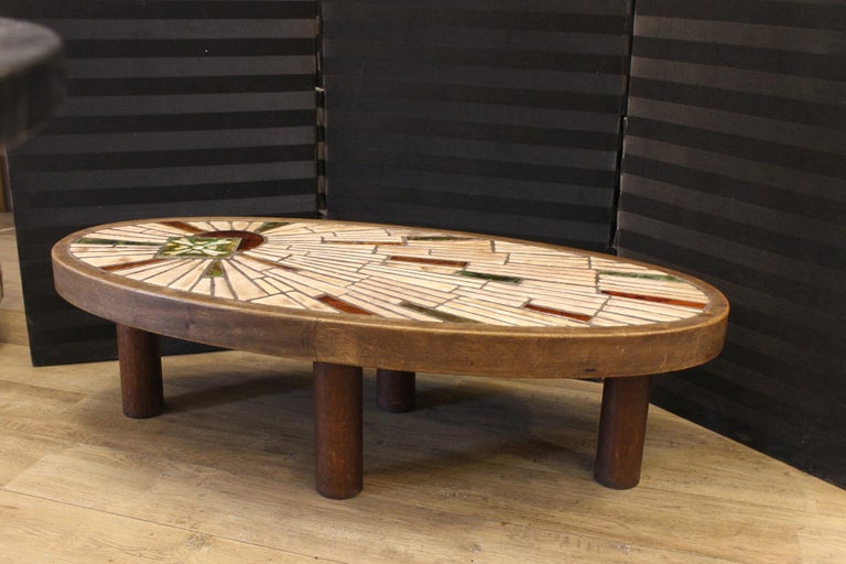 Oval Table, Ceramic, French, 1950 For Sale at 1stDibs