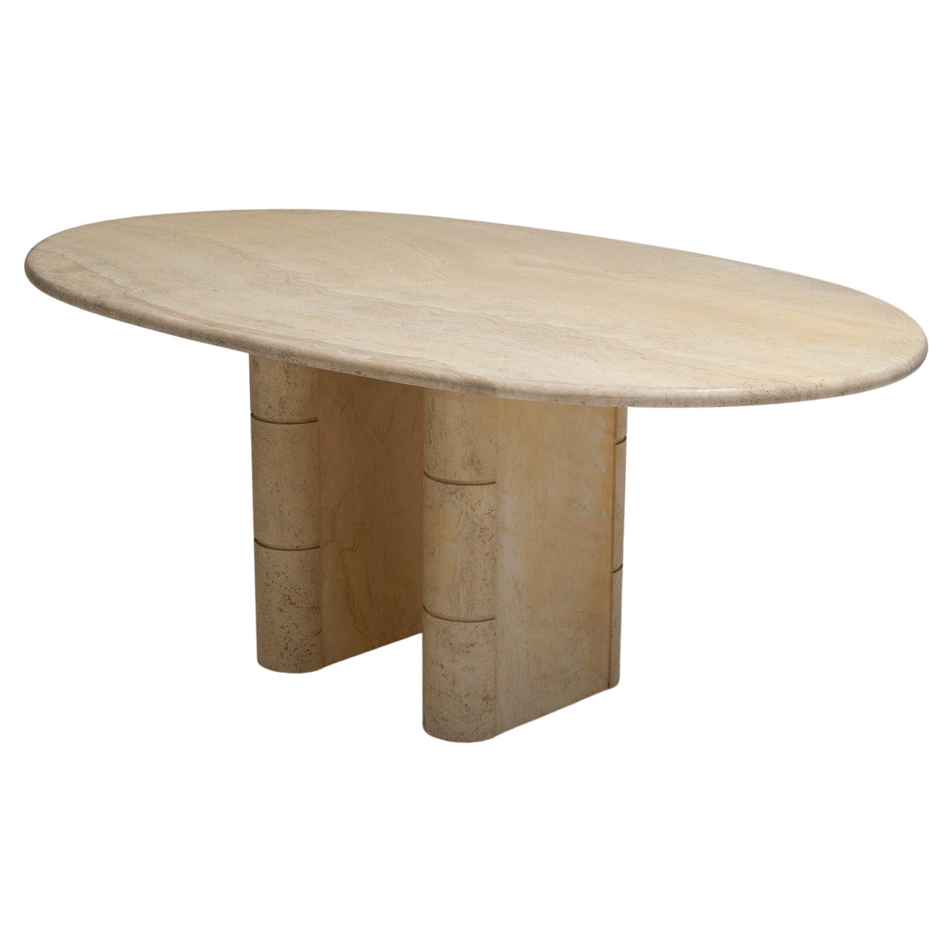 Arabescato marble dining table by Roche Bobois, France, 1970s at 1stDibs