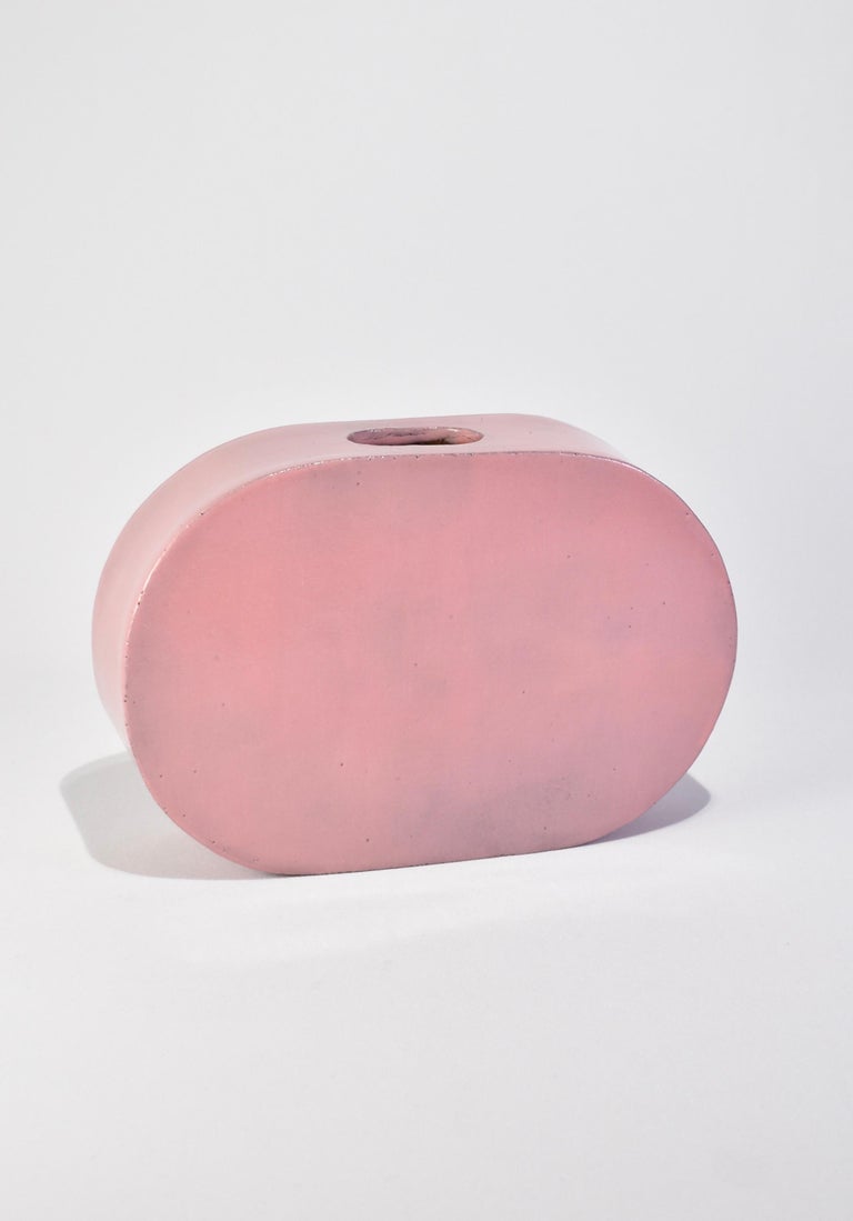 Oval Vase in Pink For Sale at 1stDibs