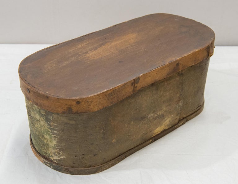 Oval Wooden Apothecary Pair Boxes For Sale at 1stDibs