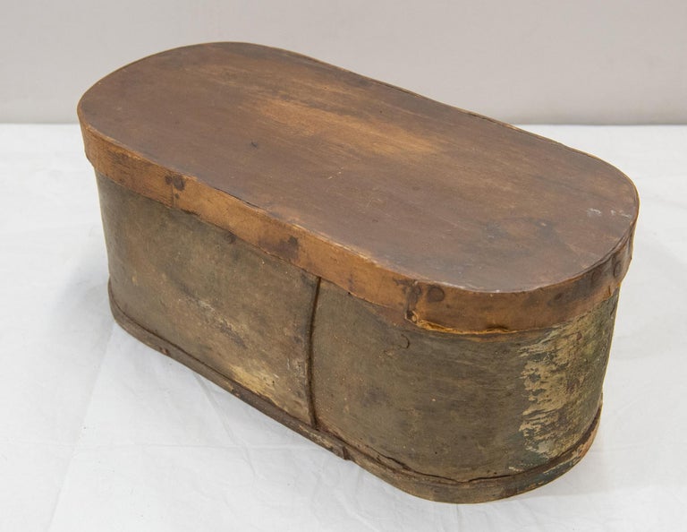 Oval Wooden Apothecary Pair Boxes For Sale at 1stDibs