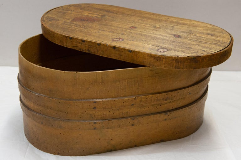 Oval Wooden Boxes Set For Sale at 1stDibs