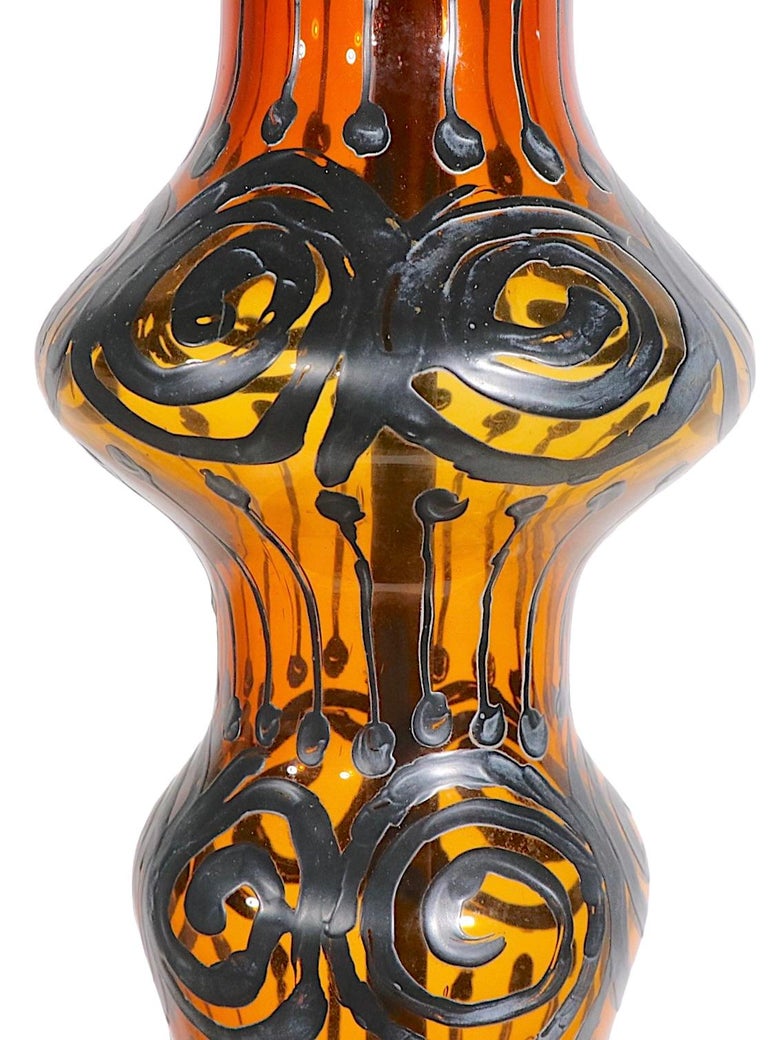 Over Scale Silver Overlay Glass Table Lamp, c. 1950-1970's For Sale at ...