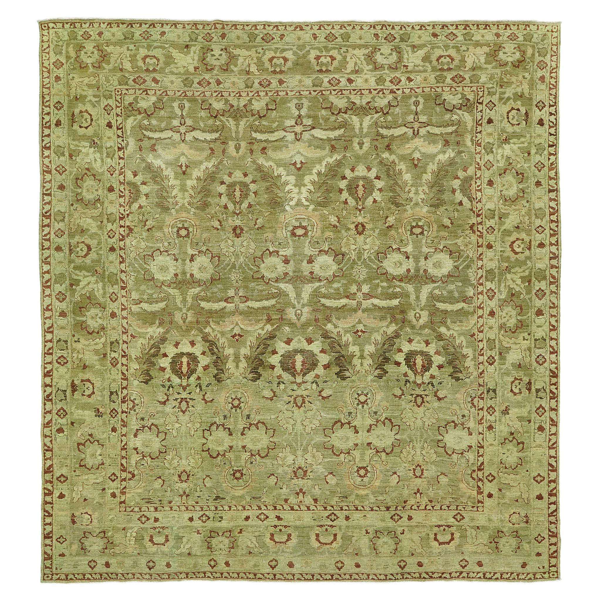Overdyed Agra Design Rug For Sale at 1stDibs