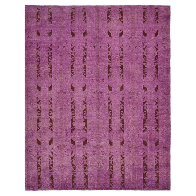 Overdyed Transitional Design Rug For Sale at 1stDibs
