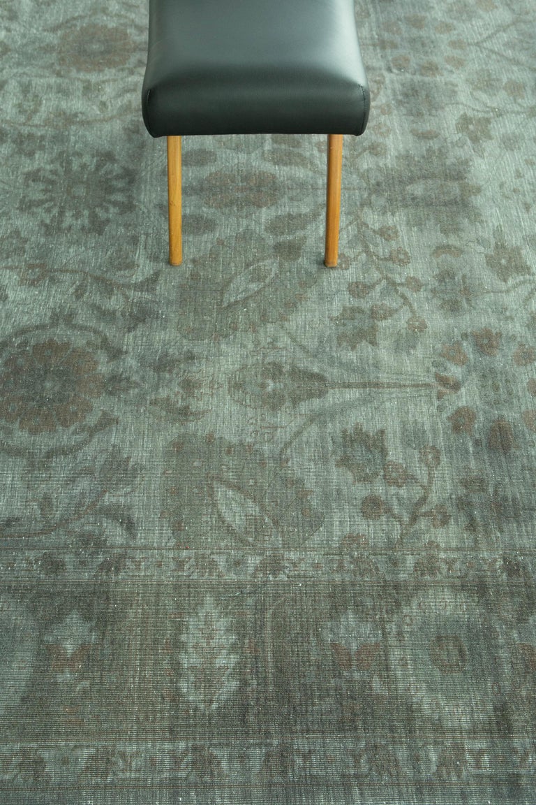 Overdyed Vintage Style Rug For Sale at 1stDibs