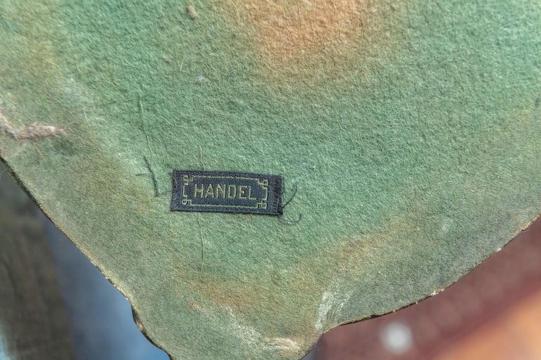 Overlay Scenic Handel Panel Lamp, Original, Signed, circa 1910 at 1stDibs