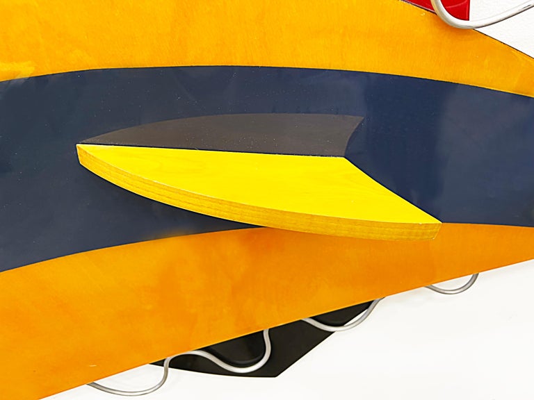Overscale Postmodern Memphis Style Fish Wall Sculpture, 1990s For Sale ...