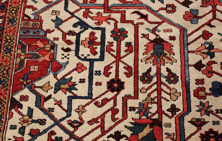Oversize Antique Persian Heriz Serapi Rug. Size: 15 ft 4 in x 23 ft For ...