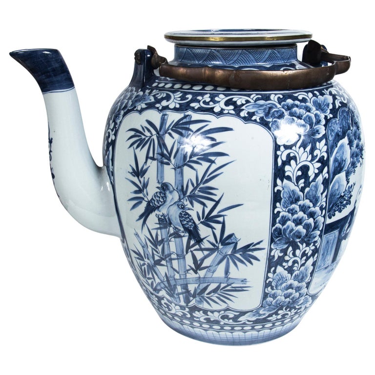Oversize Asian Style Tea Pot by Maitland-Smith For Sale at 1stDibs