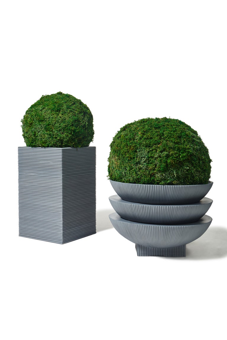 Oversize Half Dome Stack Planter 'Black' For Sale at 1stDibs