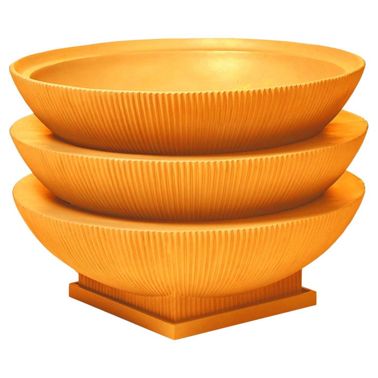 Oversize Half Dome Stack Planter 'Orange' For Sale at 1stDibs