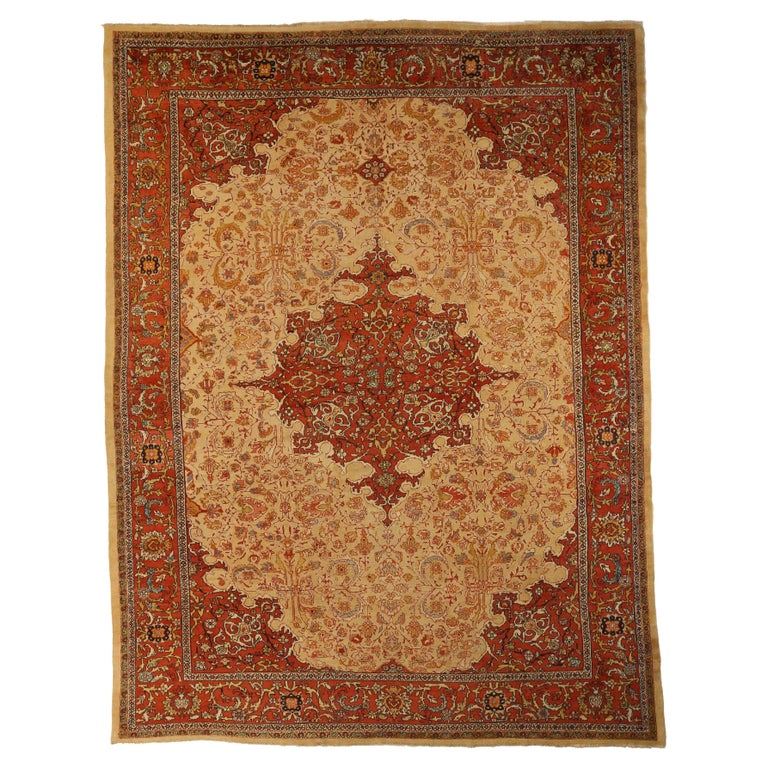 Oversize Modern Handwoven Persian Rug Sultanabad Design For Sale at 1stDibs