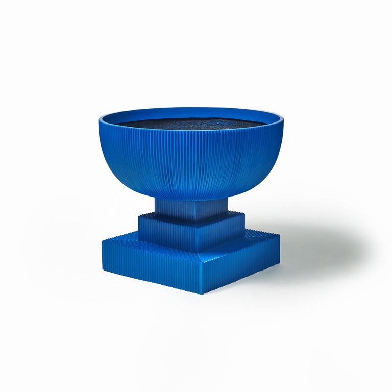 Oversize Modern Urn Planter (Blue) For Sale at 1stDibs