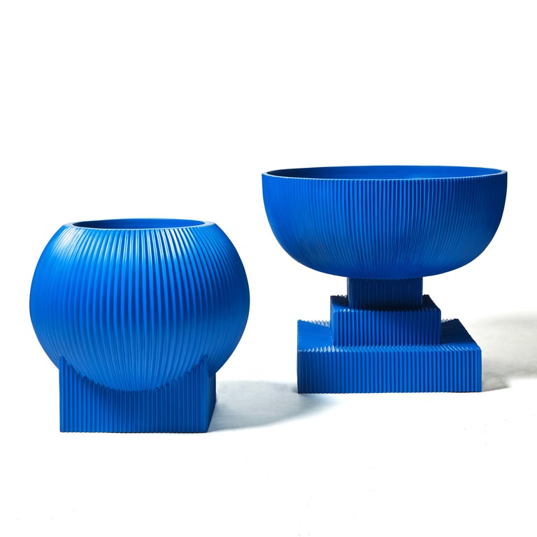 Oversize Modern Urn Planter (Blue) For Sale at 1stDibs