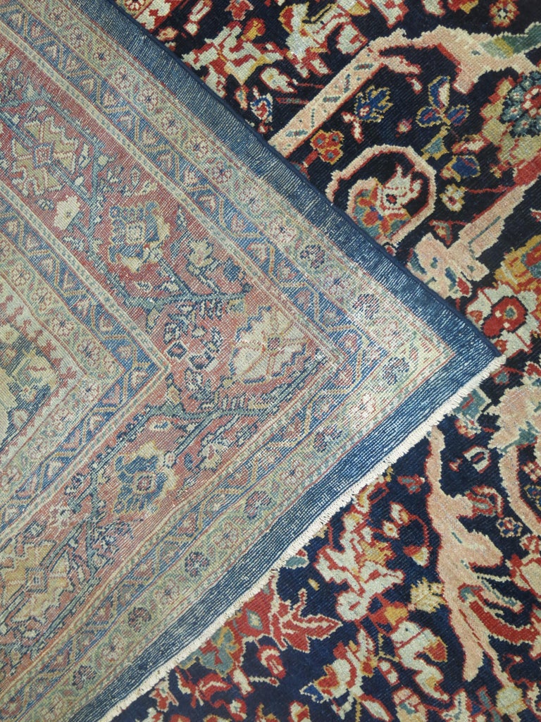 Oversize Persian Mustafi Mahal Rug in Navy Blue For Sale at 1stDibs ...