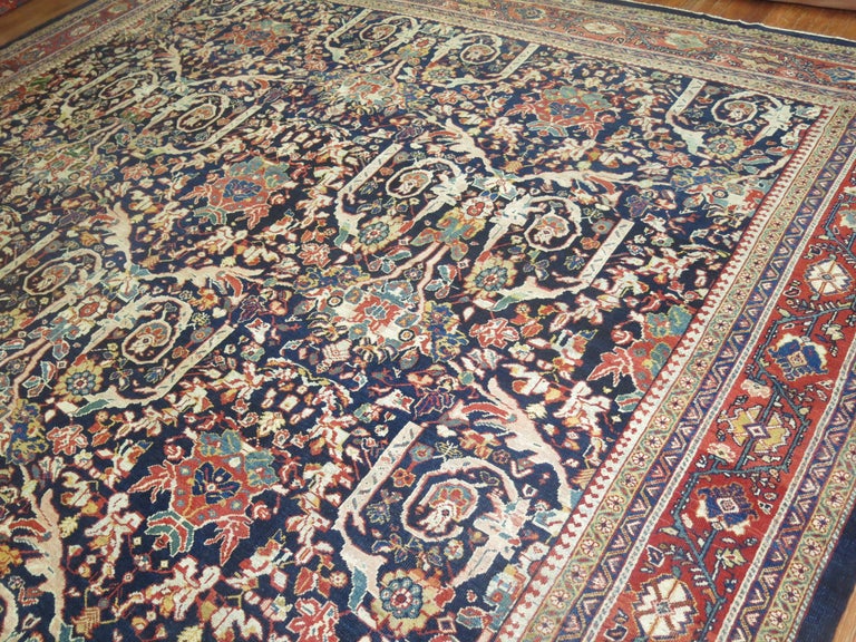 Oversize Persian Mustafi Mahal Rug in Navy Blue For Sale at 1stDibs ...