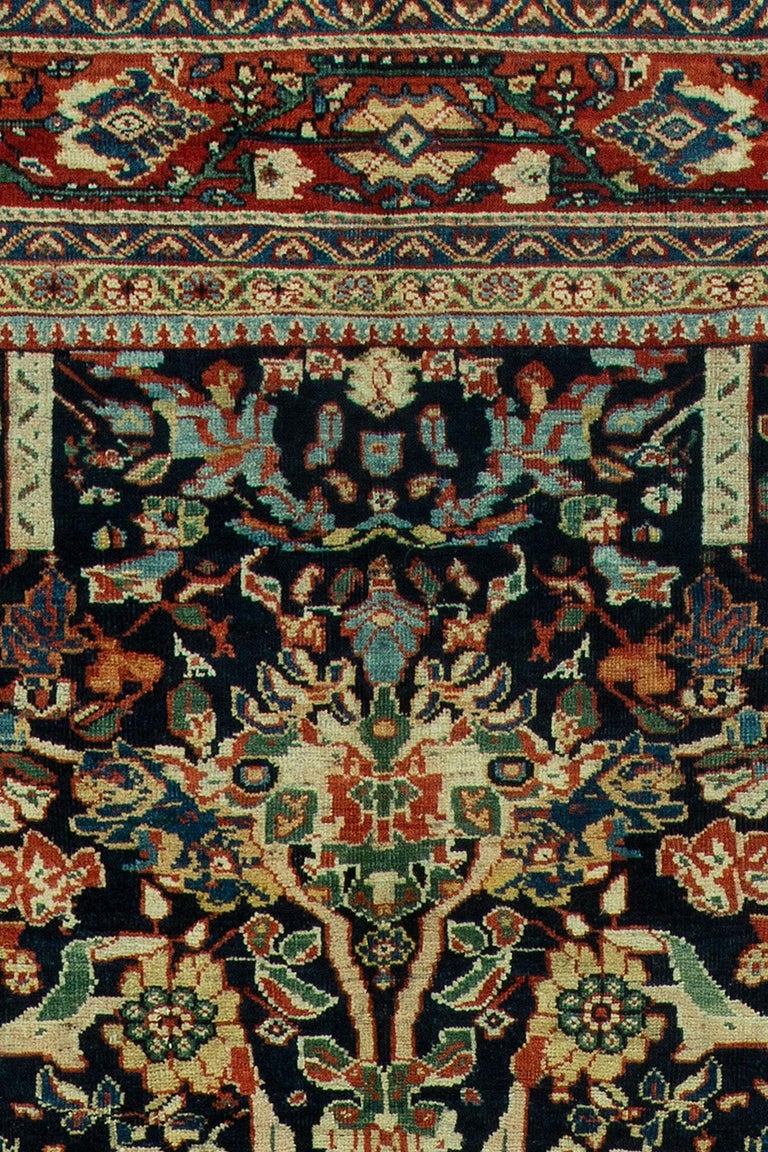 Oversize Persian Mustafi Mahal Rug in Navy Blue For Sale at 1stDibs ...