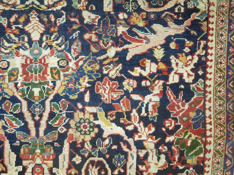 Oversize Persian Mustafi Mahal Rug in Navy Blue For Sale at 1stDibs ...