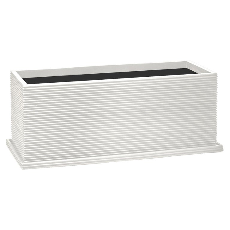 Oversize Wide Rectangular Planter 'Ivory' For Sale at 1stDibs