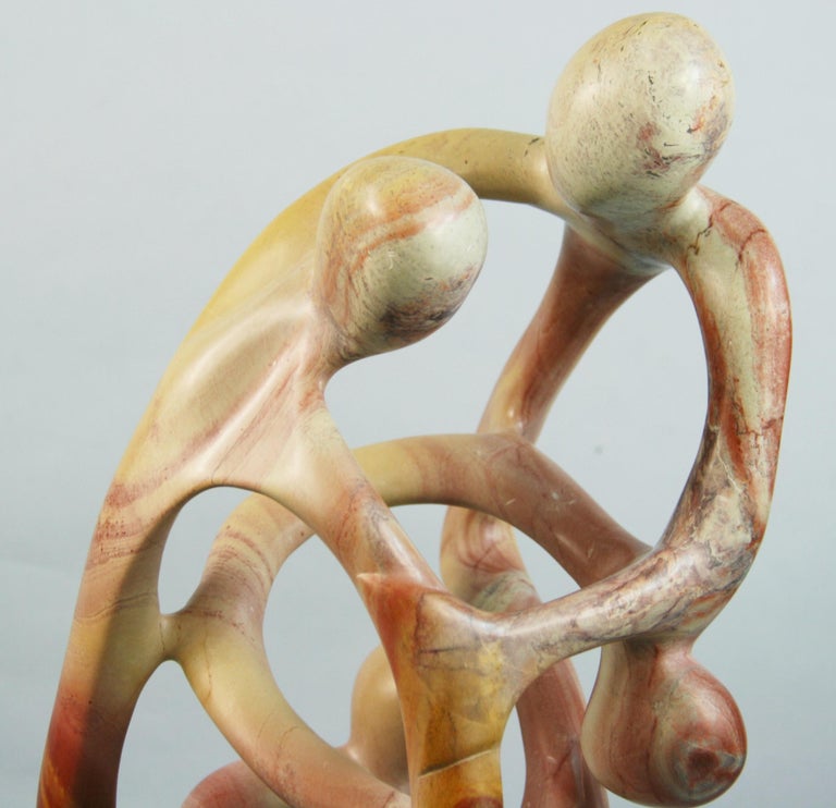Oversized Abstract Family Carved Stone Sculpture For Sale at 1stDibs