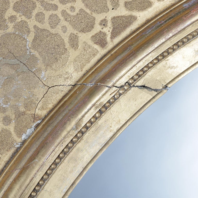 Oversized Antique Modeled Giltwood Portrait Framed Wall Mirror, circa ...