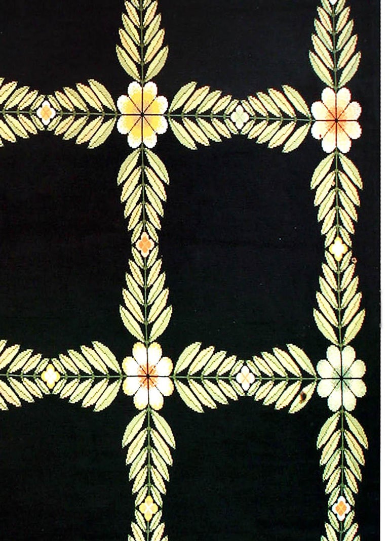 Doris Leslie Blau Collection Antique Portuguese Botanic Needlework Rug ...