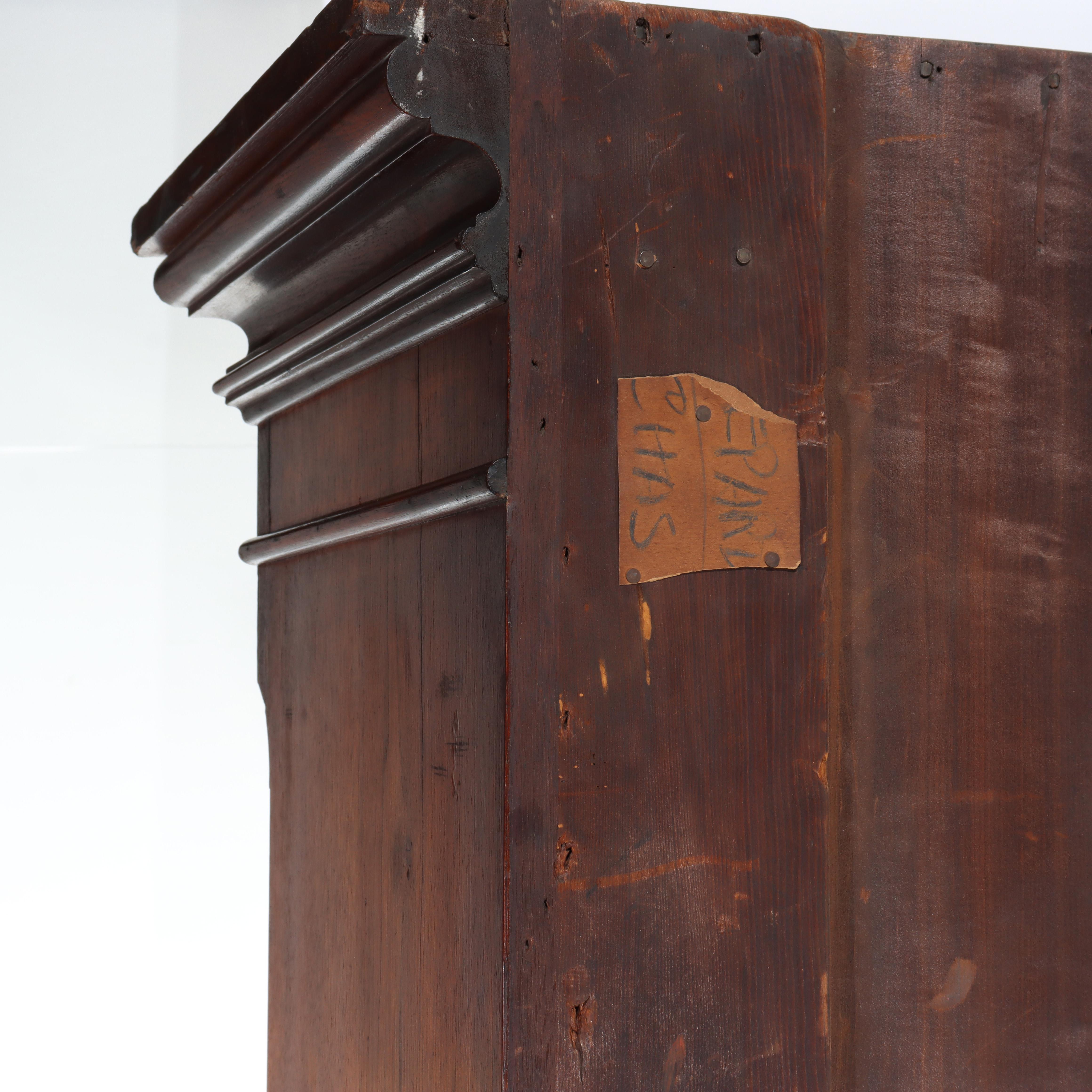 Oversized Antique Victorian 2-Door 2-Drawer Walnut Bookcase c1890 For ...