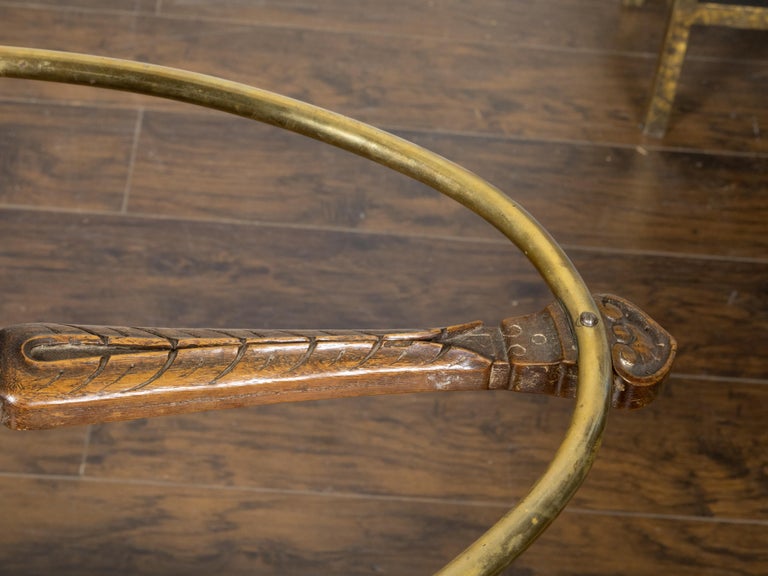 Oversized Black Forest 19th Century Carved Oak Stag Rack with Antlers ...