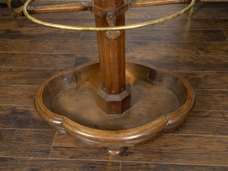 Oversized Black Forest 19th Century Carved Oak Stag Rack with Antlers ...