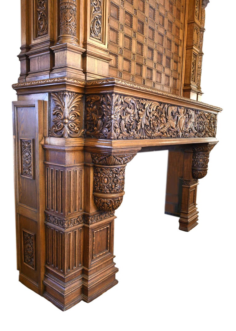 Oversized Dragon Fireplace Mantel at 1stDibs